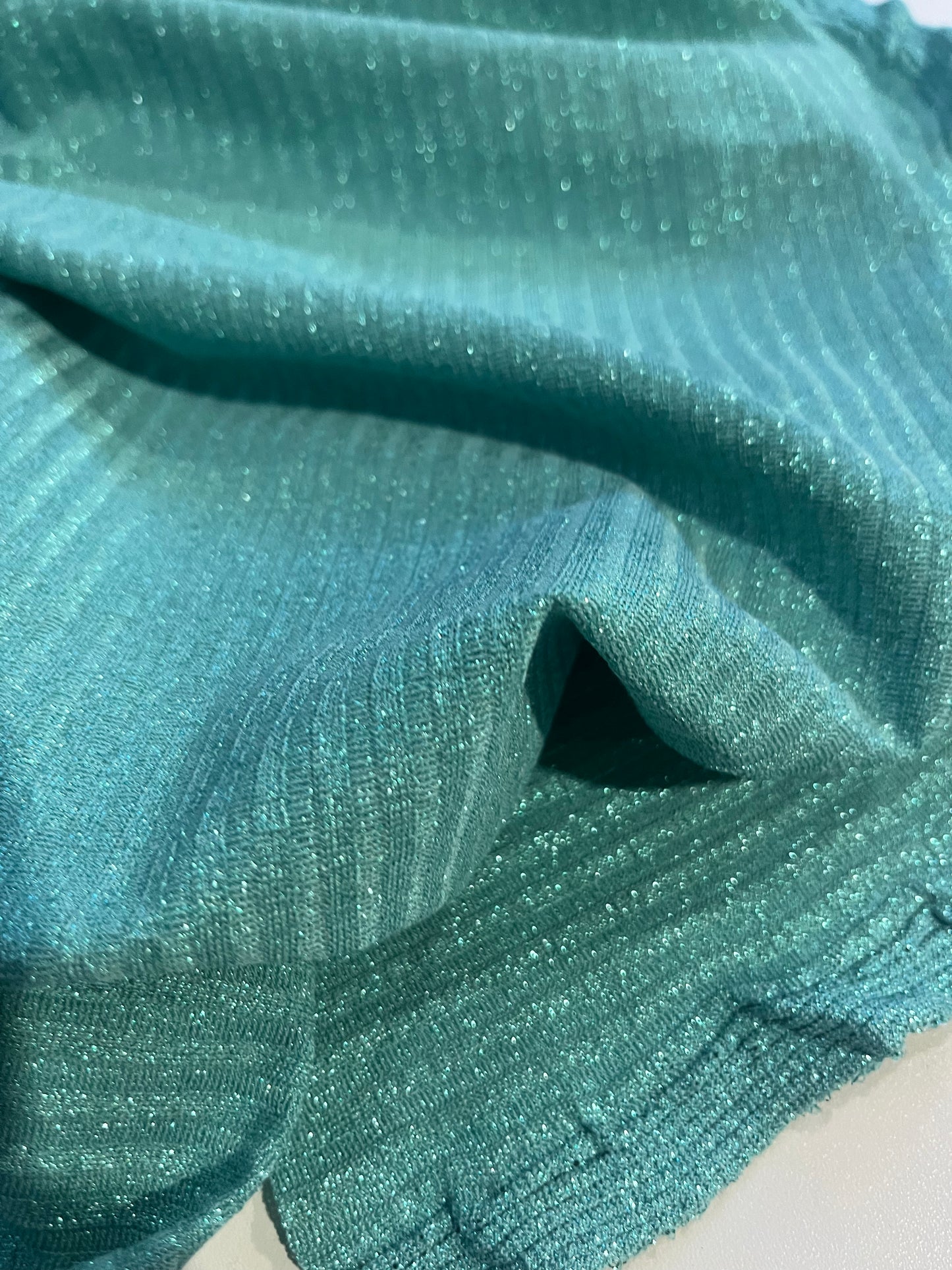 BASILE 043 jersey 2/2 rib aqua – Wasted Fabrics