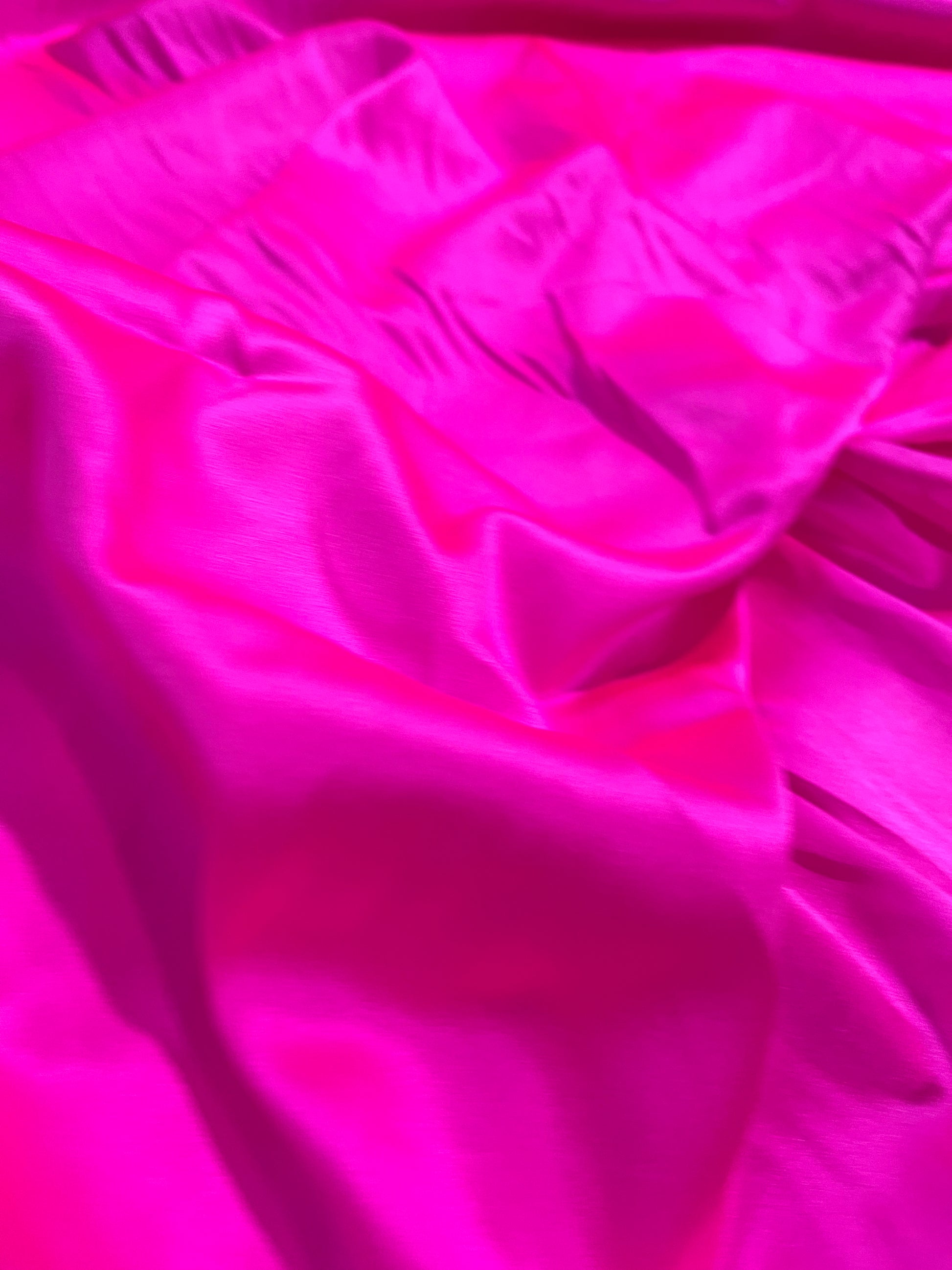 BERNADETTE 022 silky stretch satin shocking pink – Wasted Fabrics