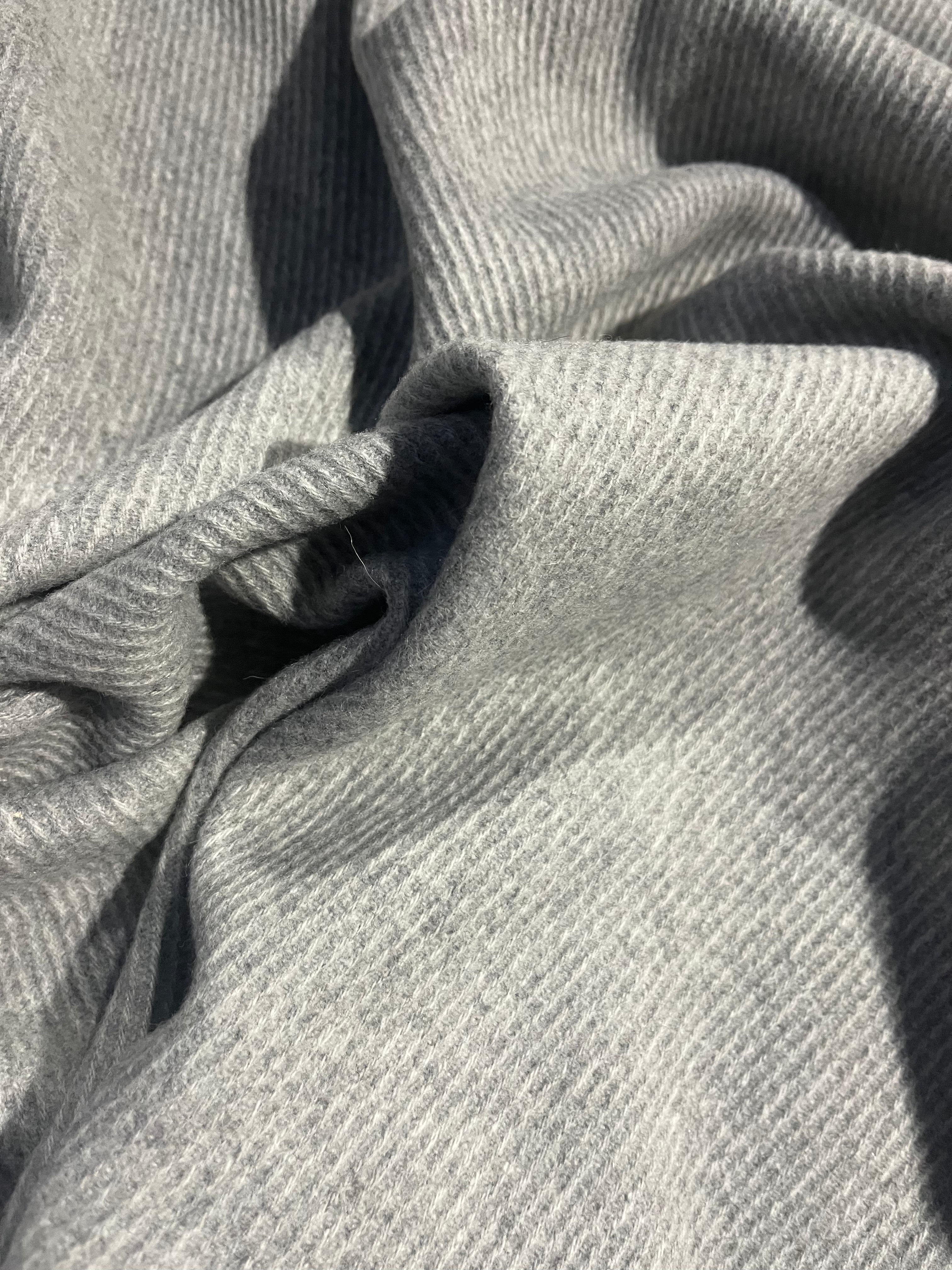 KAREN 200 heavy woolen coat fabric tricotine light grey – Wasted Fabrics