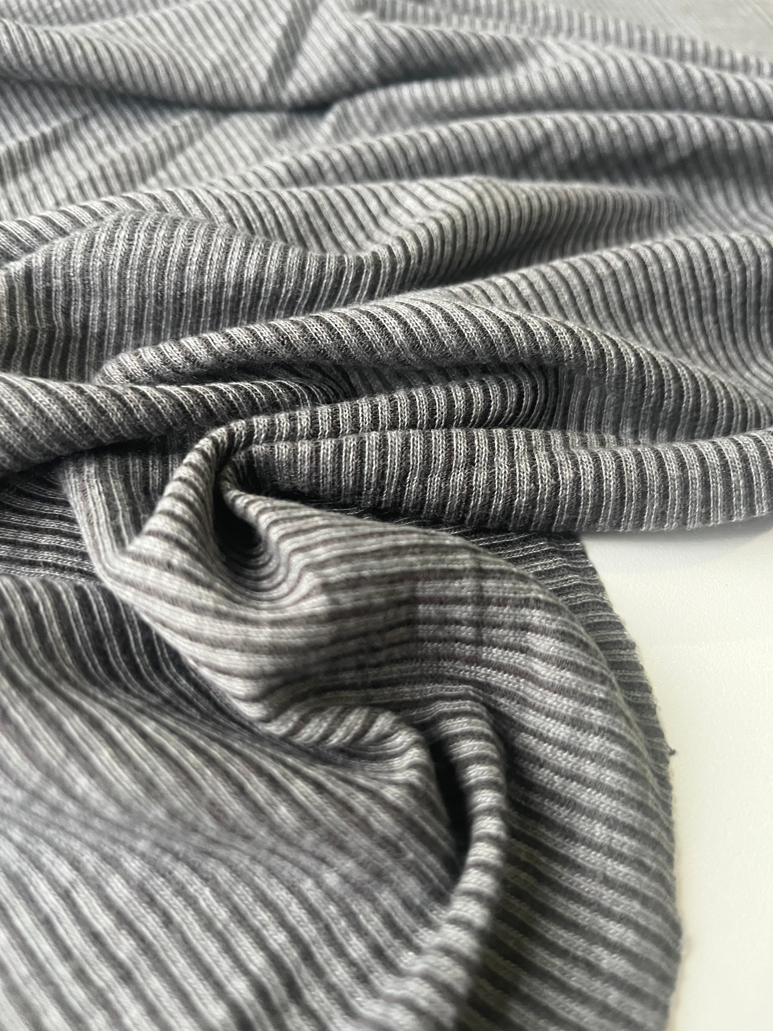 POLO 002 tricot rib mélange grey – Wasted Fabrics